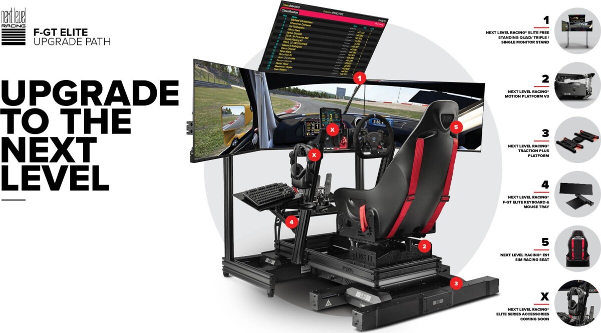 Next Level Racing - F-gt Elite Formula & Gt Aluminium Profile Simulator ...