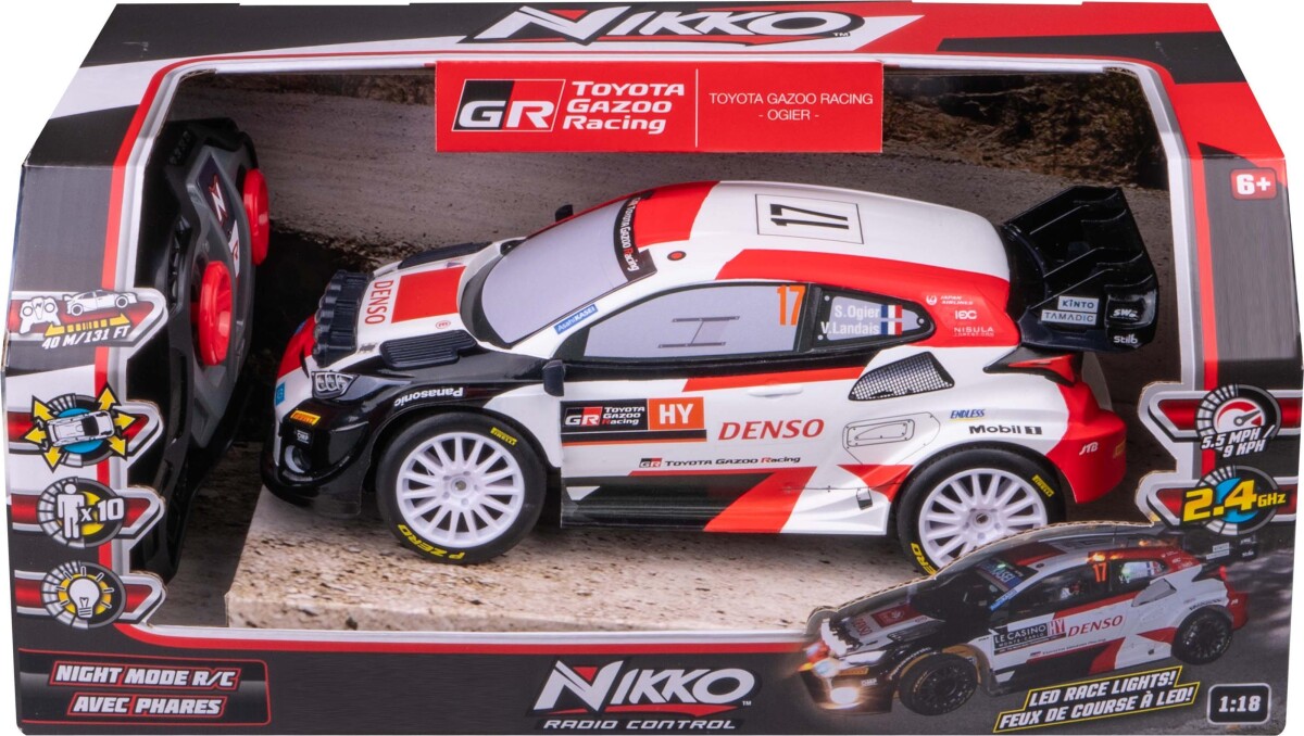 Nikko - Toyota Gazoo Racing Ogier 1:18 Rc Night Mode 25 Cm | Se tilbud og køb på Gucca.dk