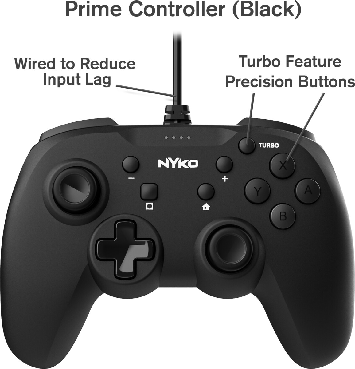 Nyko Prime Wired Controller - Black For Switch | Se tilbud og køb på Gucca.dk