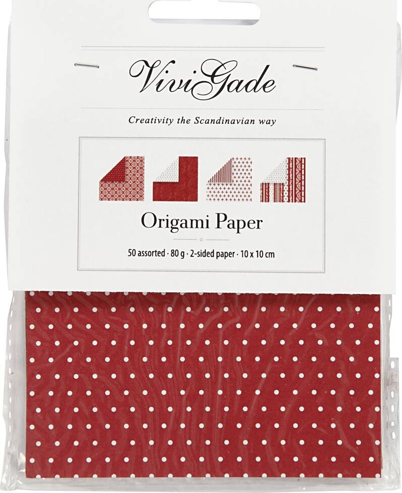 Origami Papir - Str. 10x10 Cm - 80 G - 50 Forskellige Ark | Se tilbud ...
