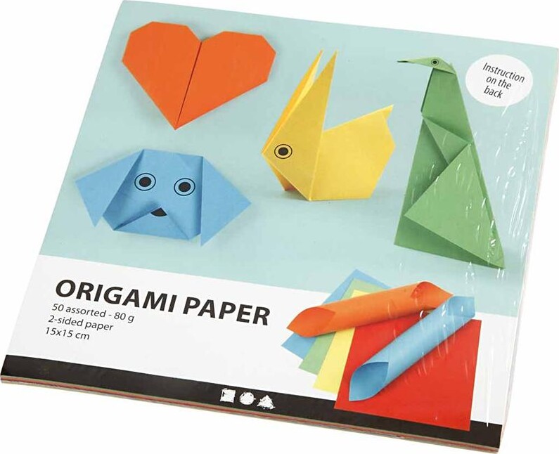 Køb Origami Papir - Str. 15x15 Cm - 80 G - 5x10 Ark fra Creativ Company ...