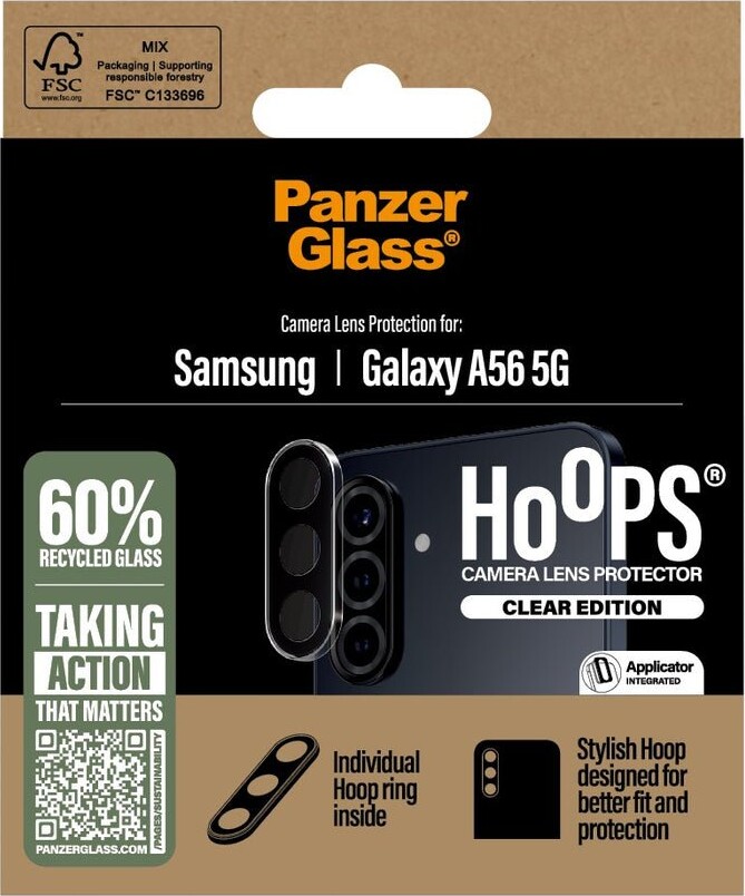 Panzerglass - Hoops - Galaxy A55 5g - Kamera Beskyttelse - Gennemsigtig ...