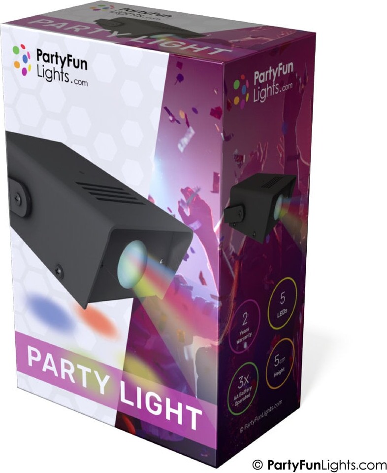 Køb Party Fun Lights - Mini Projektor Disco Lampe - 12,5cm - Gucca.dk