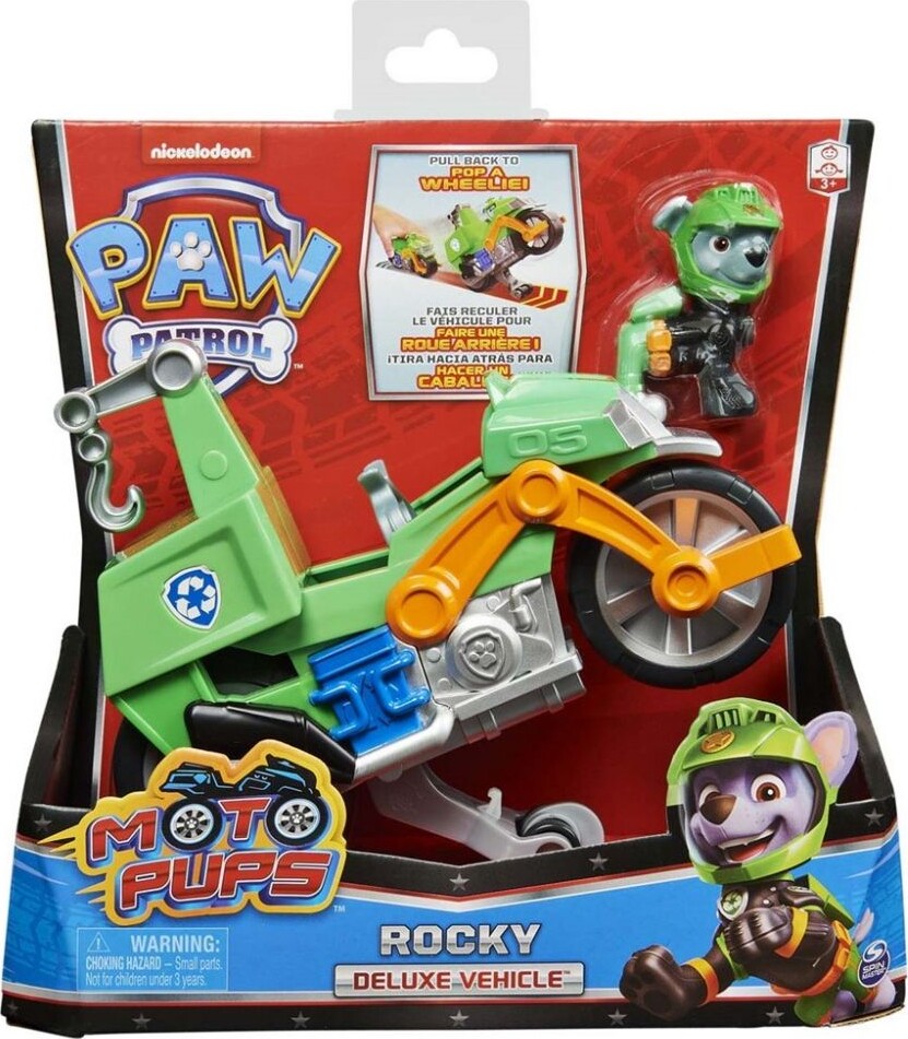 Paw Patrol Figur - Moto Pups - Rocky Med Motorcykel | Se tilbud og køb ...