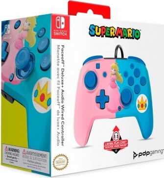 Pdp Faceoff Deluxe Audio Wired Controller Peach Licensed Switch | Se tilbud og køb på Gucca.dk