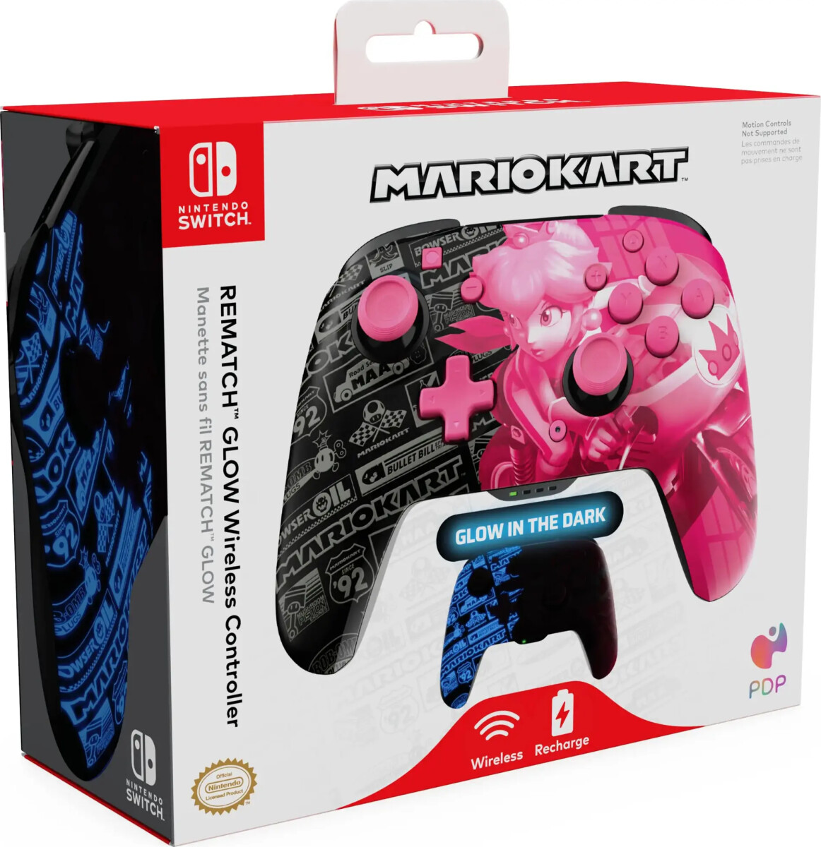 Køb Pdp Rematch Wireless Controller Grand Prix Peach Licensed Switch ...