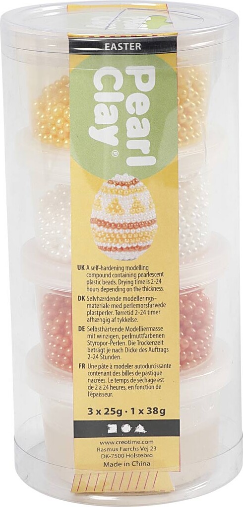 Køb Pearl Clay - Perler Med Modelleringsgel - Orange, Hvid, Gul - Gucca.dk