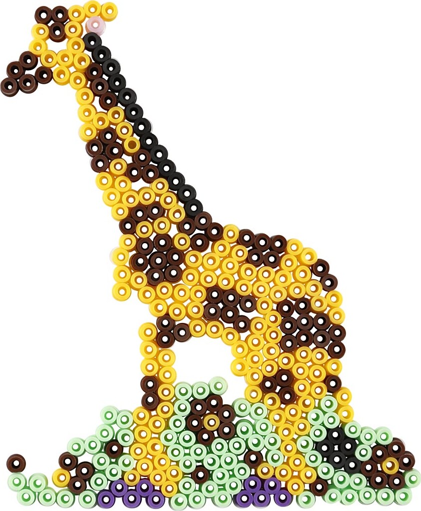 Køb Perleplade Dyr Sæt - And Elefant Giraf Bjørn Hest Og Fisk - Medium ...