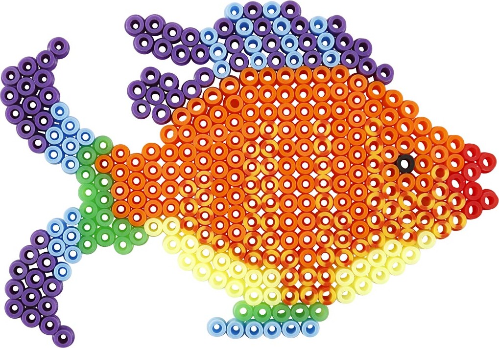 Køb Perleplade Dyr Sæt - And Elefant Giraf Bjørn Hest Og Fisk - Medium ...