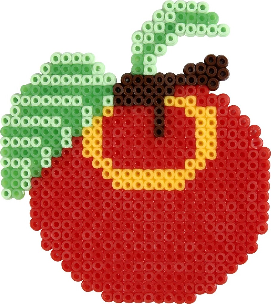 Køb Perleplade - Blomster Pige Dreng æble Og Pære - Medium - 6 Stk fra ...