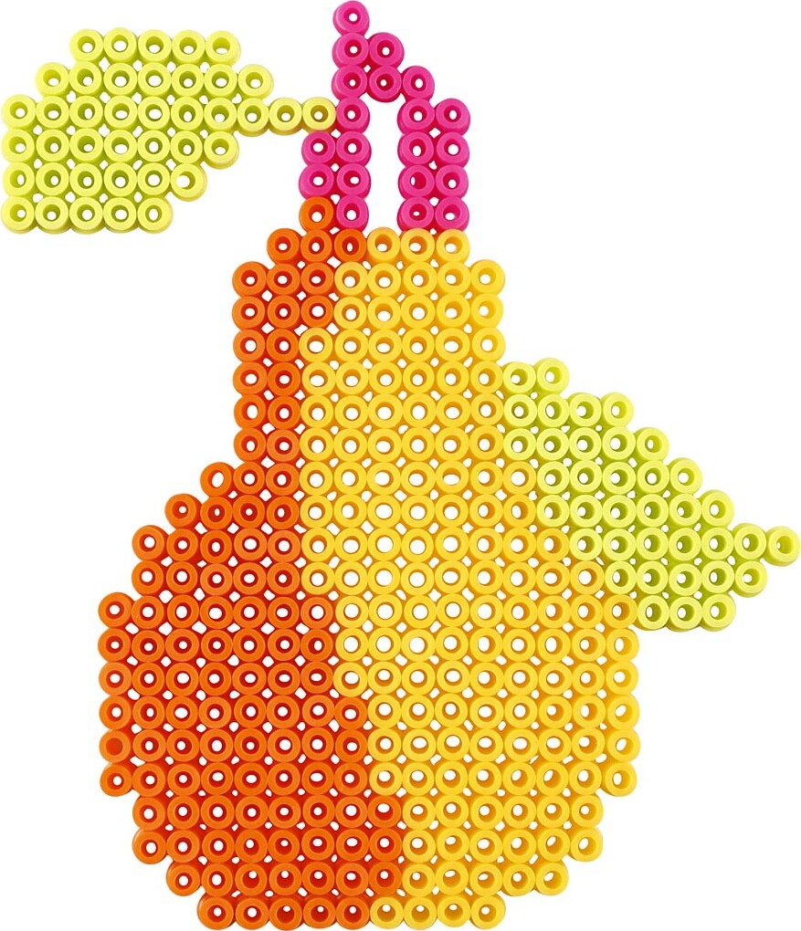 Køb Perleplade - Blomster Pige Dreng æble Og Pære - Medium - 6 Stk fra ...