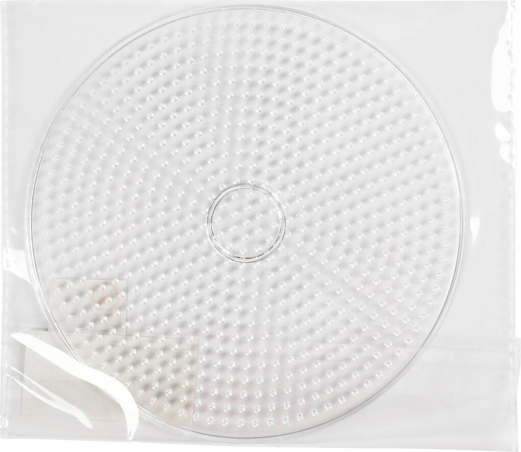 Køb Perleplade - Stor Rund - Medium - ø 15 Cm - Klar - Gucca.dk