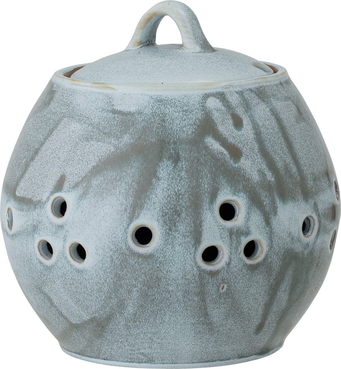 Køb Creative Collection - Petal Krukke Med Låg - Blå - Stentøj Keramik ...