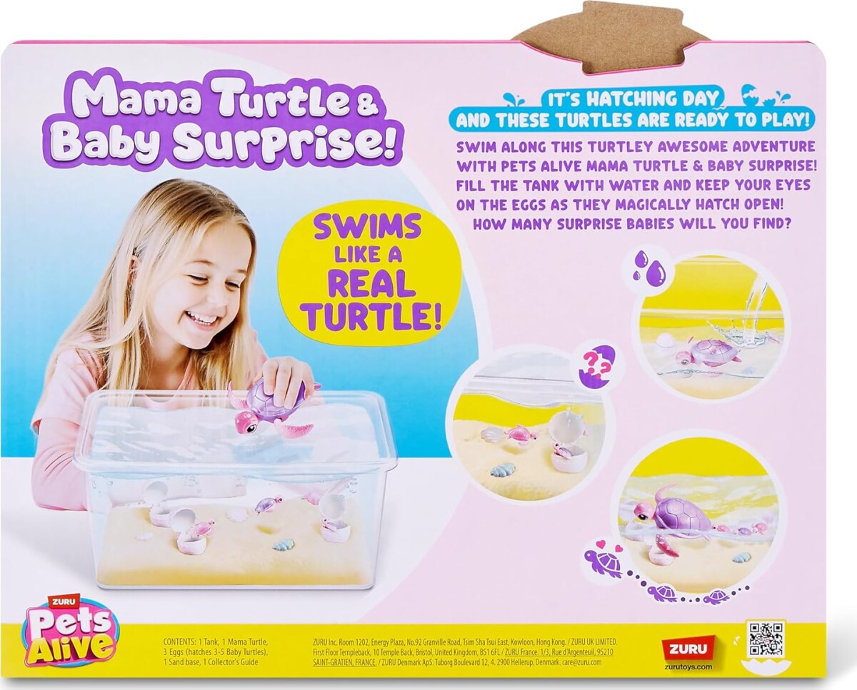 Køb Zuru Pets Alive - Mama Turtle & Baby Surprise - Gucca.dk