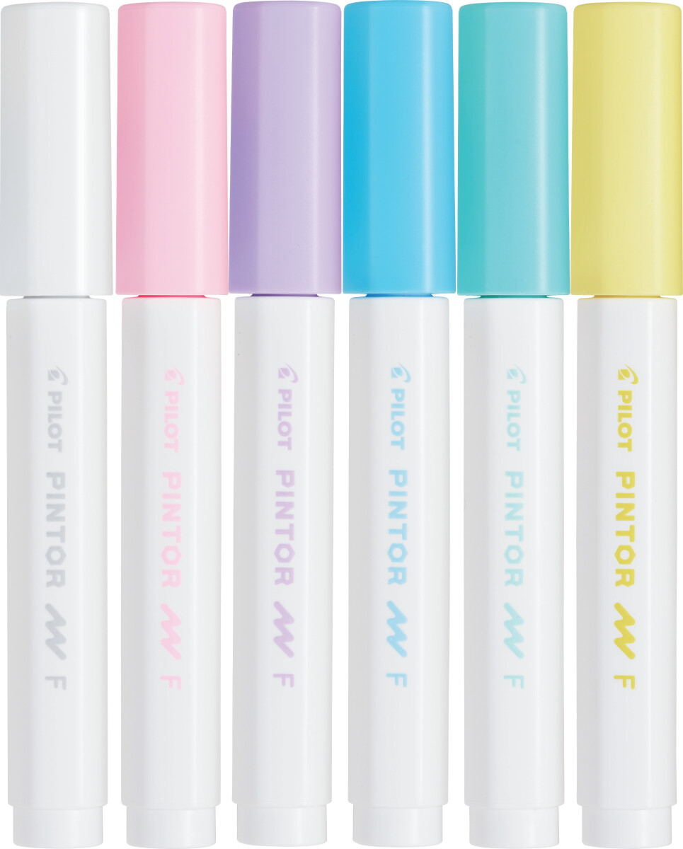 Pilot - Pintor Marker Fine Pastel Mix 6 Farver - Fin Tip | Se tilbud og ...