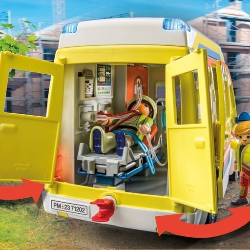 Køb Playmobil City Life - Ambulance Med Lys Og Lyd - 71202 - Gucca.dk