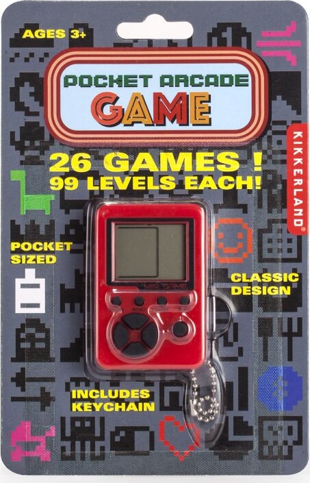 Køb Kikkerland - Pocket Arcade Game - Retro Konsol - Med 26 Spil - Gucca.dk