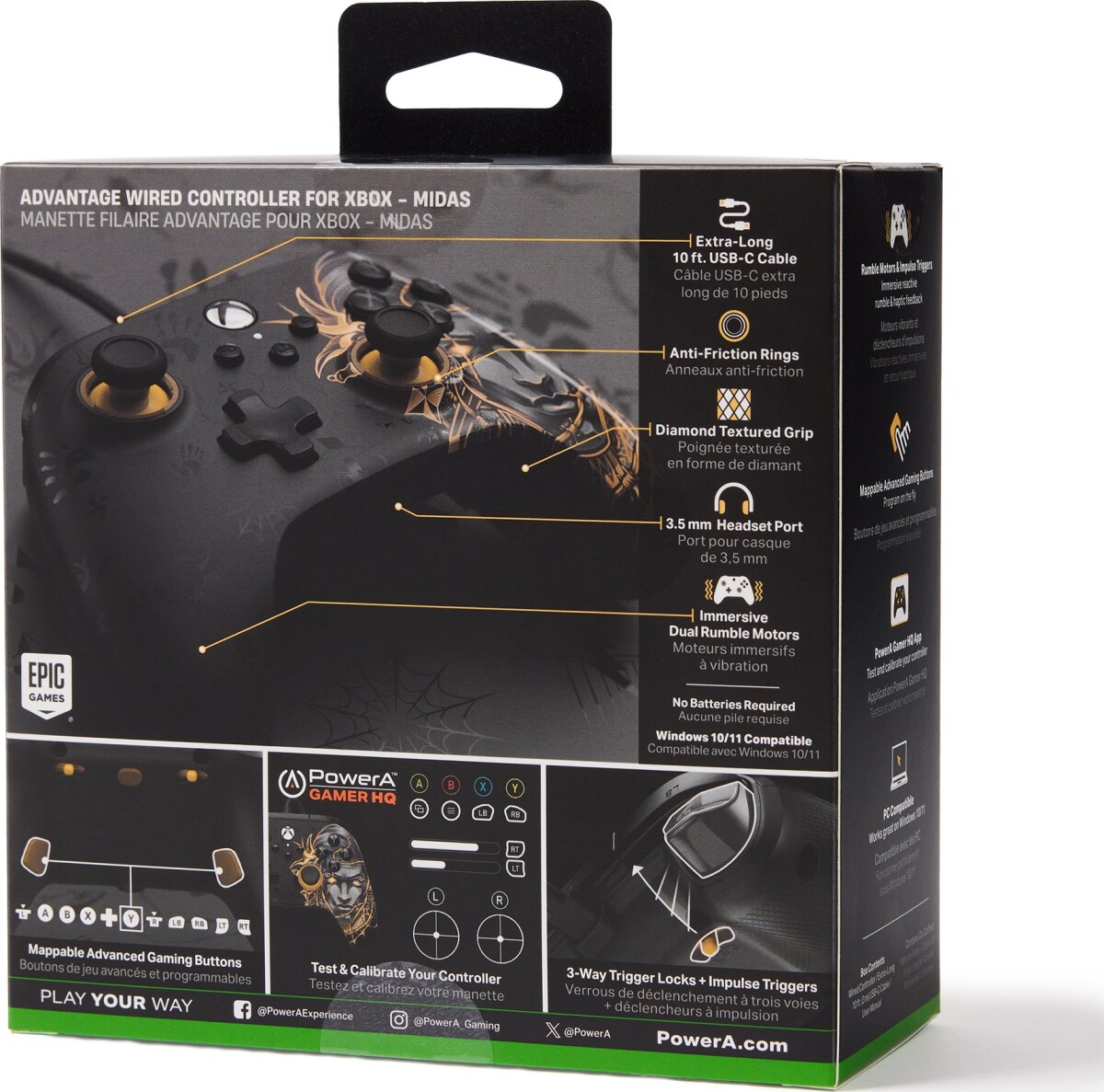 Powera Advantage Wired Controller - Midas Fortnite - Xbox Series X - S ...
