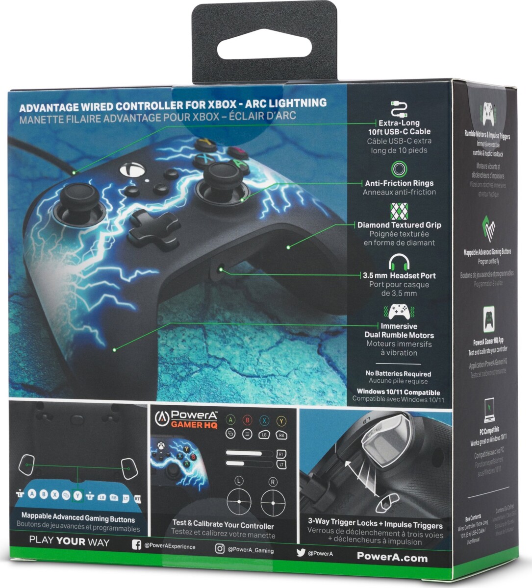 Køb Powera Advantage Wired Controller - Xbox Series X/s - Arc Lightning ...