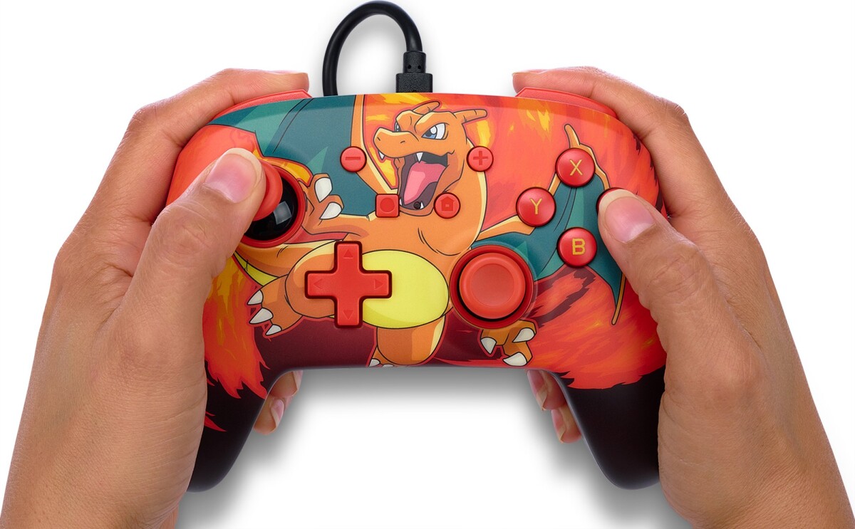 Powera Enhanced Wired Controller - Nintendo Switch - Charizard Vortex | Se tilbud og køb på Gucca.dk