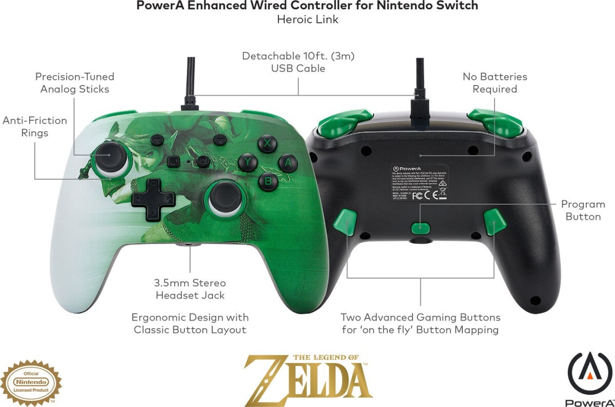 Køb Powera Enhanced Wired Controller - Nintendo Switch - Heroic Link ...