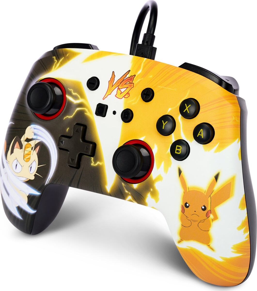 Powera Enhanced Wired Controller - Nintendo Switch - Pikachu Vs. Meowth ...
