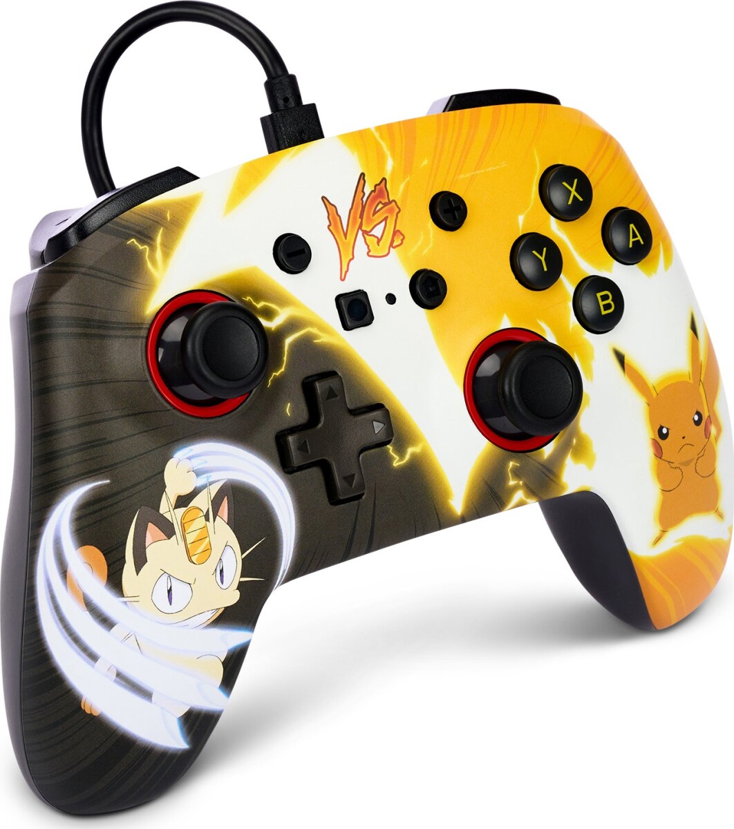 Powera Enhanced Wired Controller - Nintendo Switch - Pikachu Vs. Meowth ...
