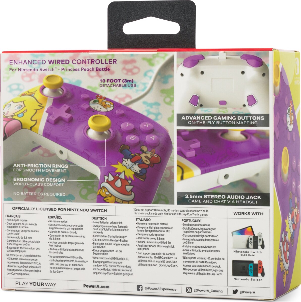 Køb Powera Enhanced Wired Controller - Nintendo Switch - Princess Peach ...