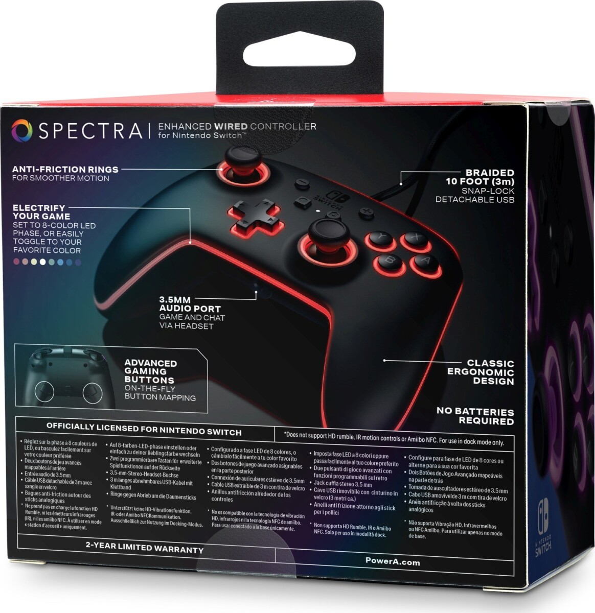 Powera Enhanced Wired Controller - Nintendo Switch Spectra - Black | Se ...