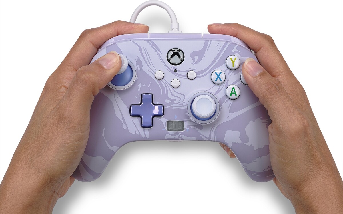 Køb Powera Enhanced Wired Controller - Xbox Series X/s - Lavender Swirl ...