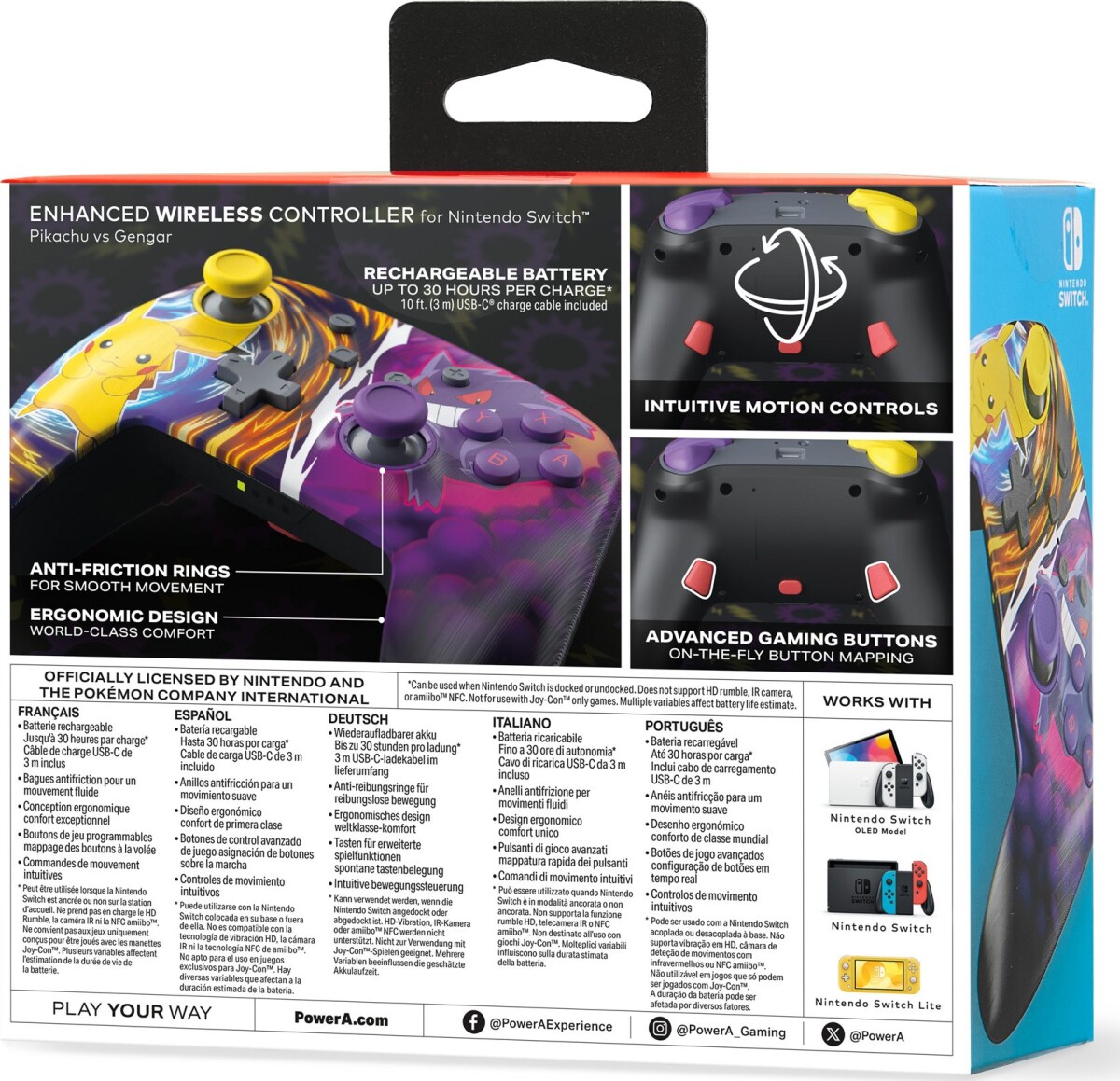 Køb Powera Enhanced Wireless Controller For Nintendo Switch - Pikachu ...