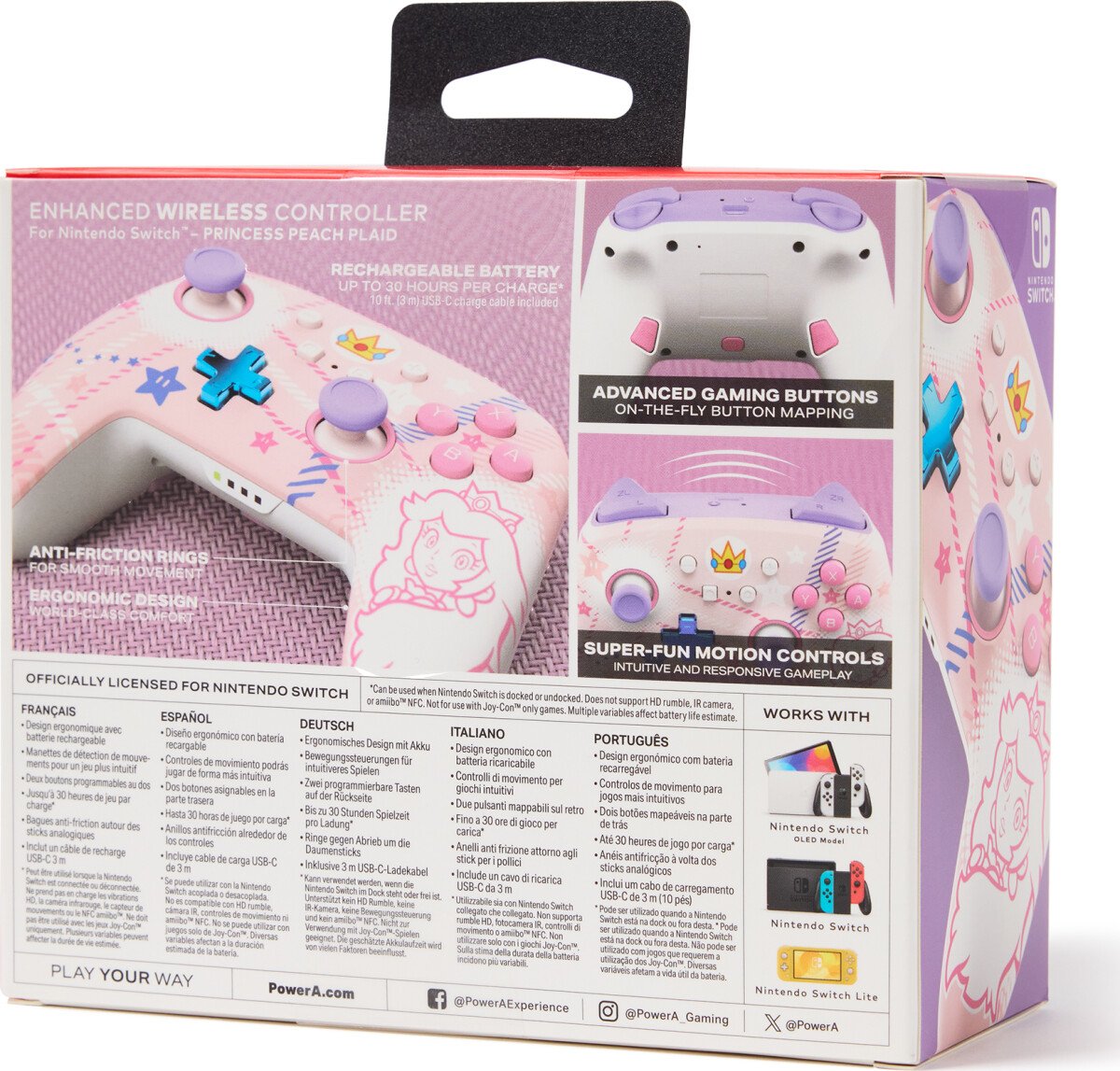 Køb Power Enhanced Wireless Controller For Nintendo Switch - Princess ...
