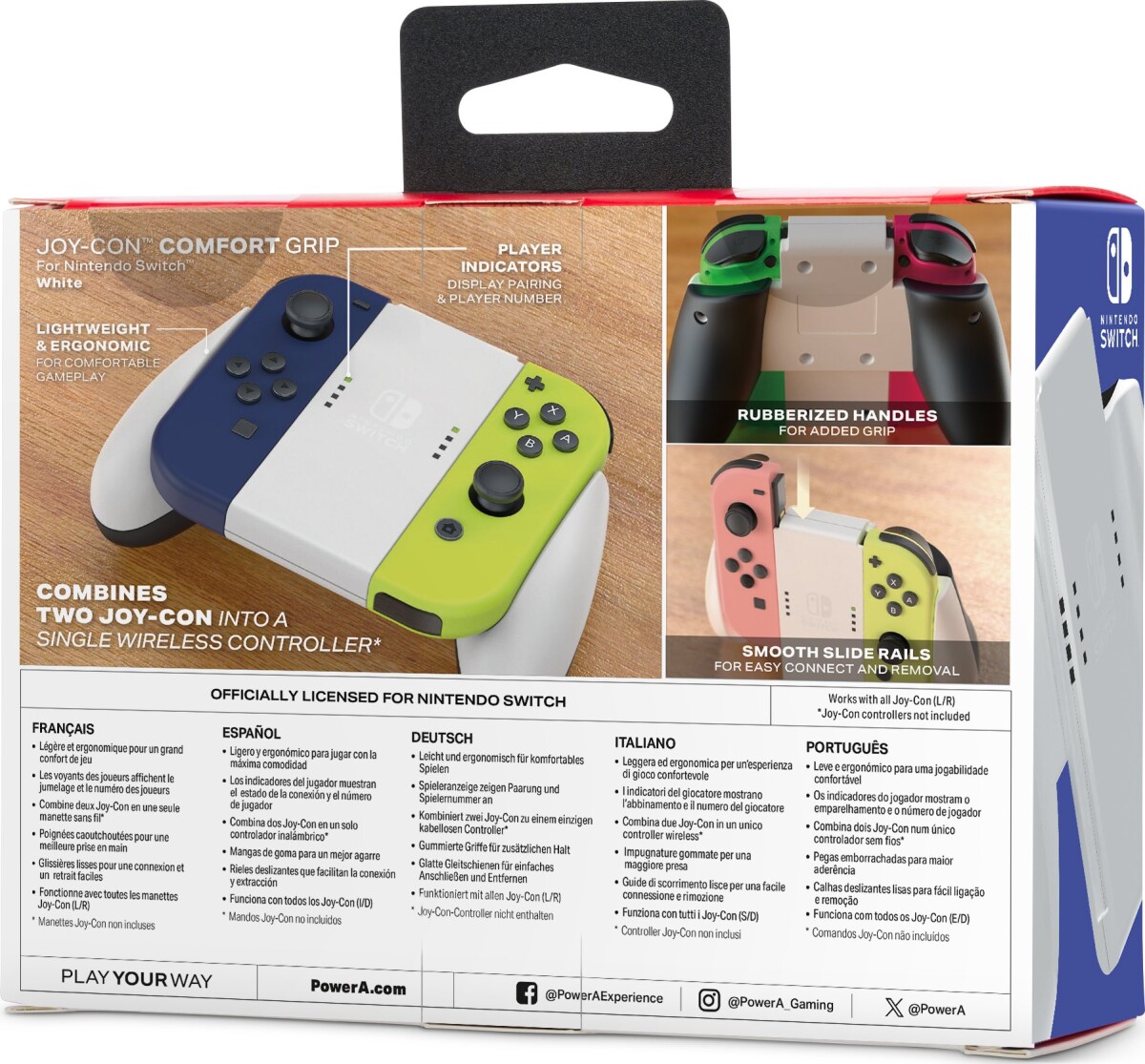 Powera Joy-con Comfort Grip ? White - Nintendo Switch | Se tilbud og ...