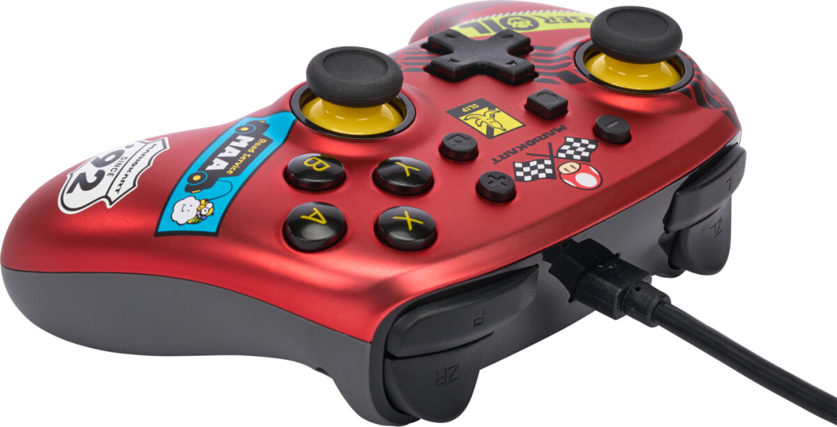 Powera Nano Wired Switch Controller - Mario Kart: Racer Red | Se tilbud ...