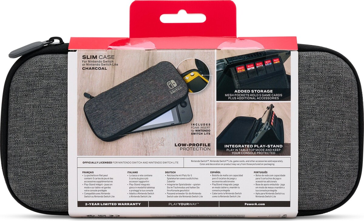 Powera Slim Case For Nintendo Switch - Charcoal | Se tilbud og køb på ...