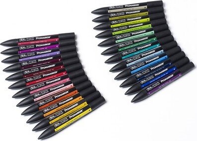 Køb Promarker Tusser - Student Designer Sæt Med 24 Farver fra Winsor ...