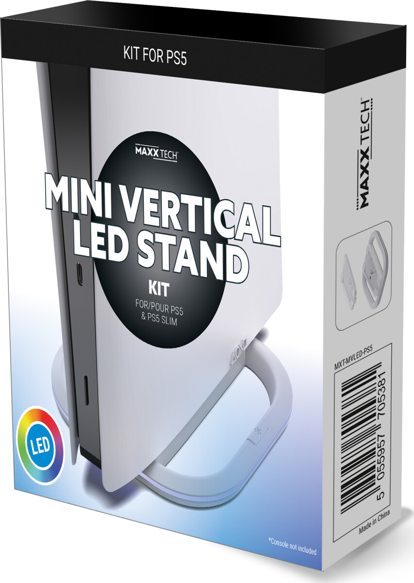 Køb Ps5 Mini Vertical Led Stand fra Maxx Tech - Gucca.dk