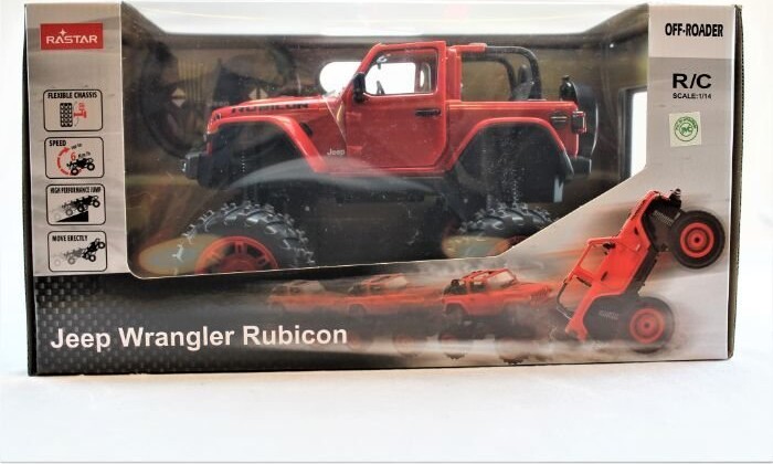 Køb Rastar - Rc Jeep Wrangler Rubicon A/B Fjernstyret Bil - 1:14 - Rød ...