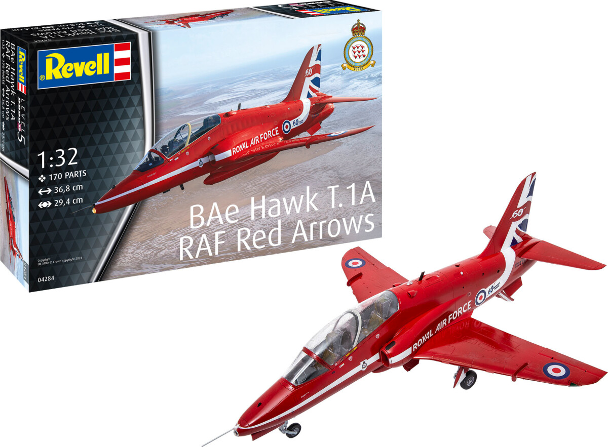 Revell - Bae Hawk T.1a Raf Red Arrows Byggesæt - 1:32 - 04284 | Se tilbud og køb på Gucca.dk