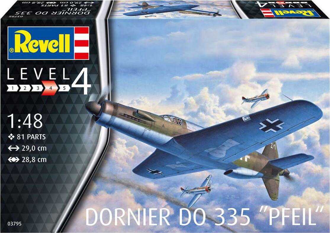 Køb Revell - Dornier Do 335 Pfeil Modelfly - 1:48 - Level 4 - 03795 ...