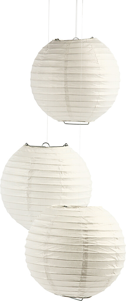 Rispapirlampe - Rund - ø 35 Cm - Hvid - 1 Stk | Se tilbud og køb på ...