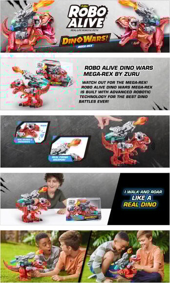 Zuru Robo Alive - Dino Wars Mega Rex - Dinosaur Robot - Series 1 | Se ...