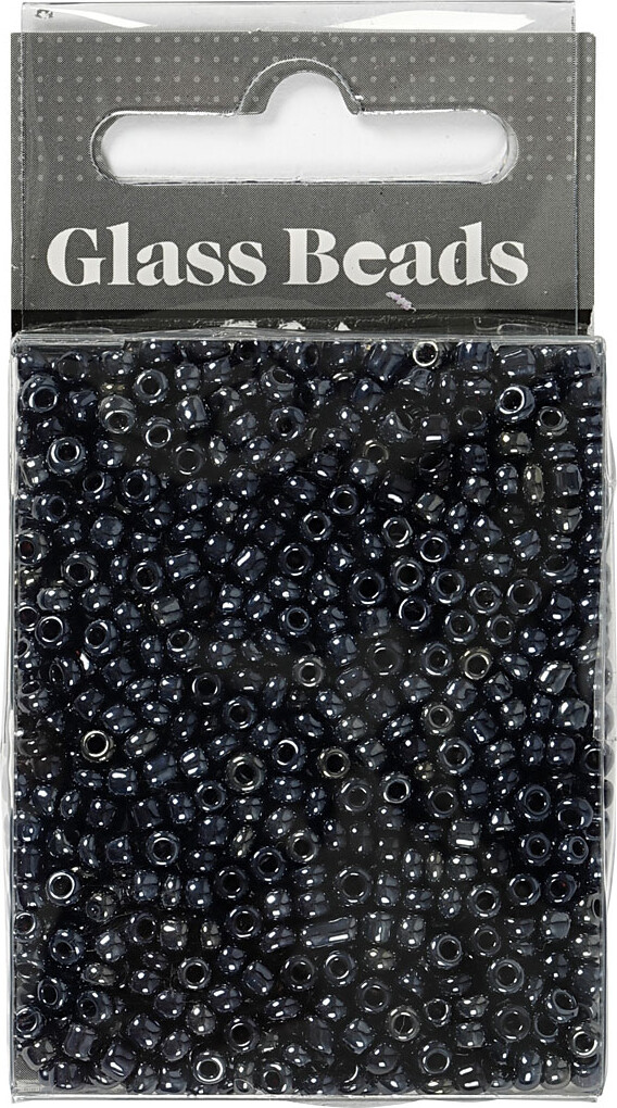 Køb Rocaiperler - Glasperler - ø 3 Mm Hul 0,6-1,0 Mm - Sort Metallic ...