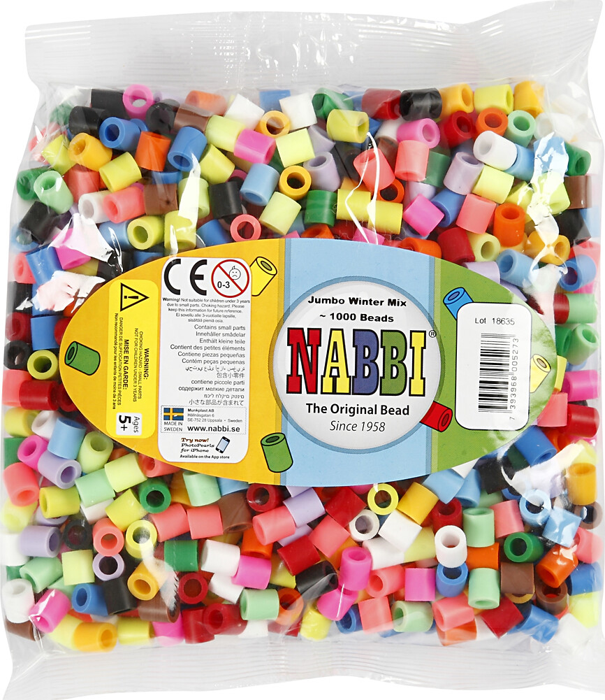 Køb Rør Perler Til Perleplader - Jumbo - Suppleringsfarver - 1000 Stk ...