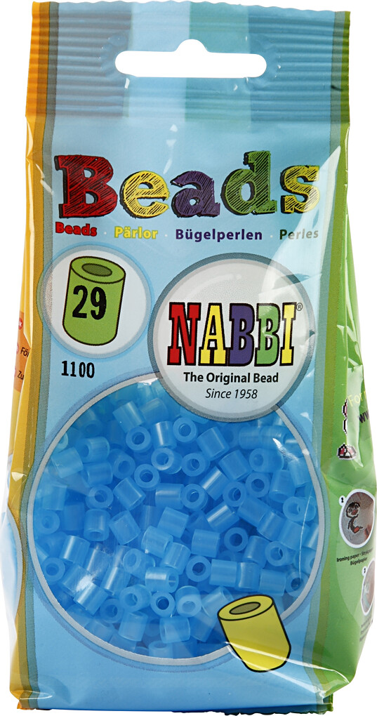 Køb Rør Perler Til Perleplader - Medium - Blå Neon - 1100 Stk. - Nabbi ...