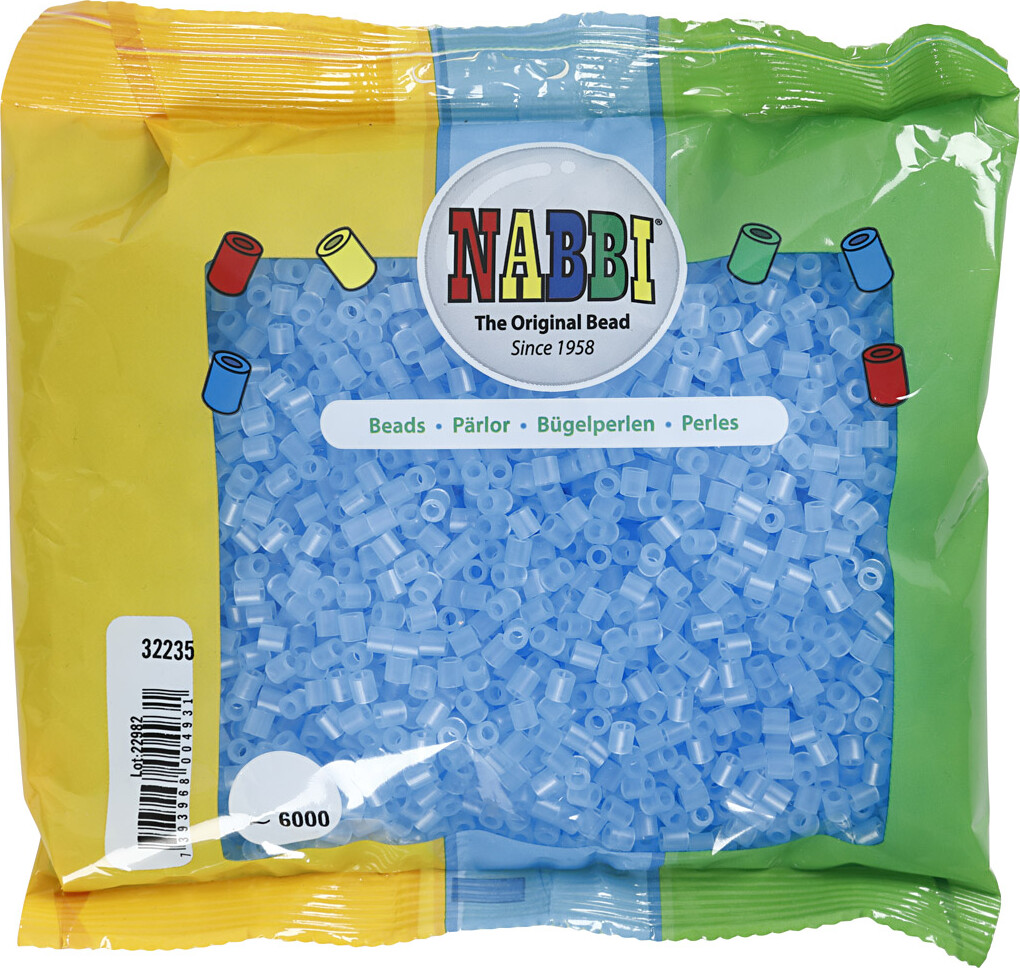 Køb Rør Perler Til Perleplader - Medium - Blå Neon - 6000 Stk. - Nabbi ...
