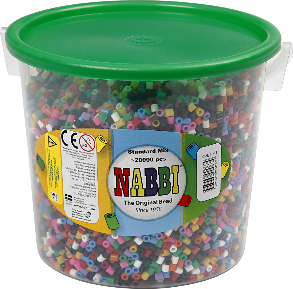 Køb Rør Perler Til Perleplader - Medium - Standardfarver - 20000 Stk ...