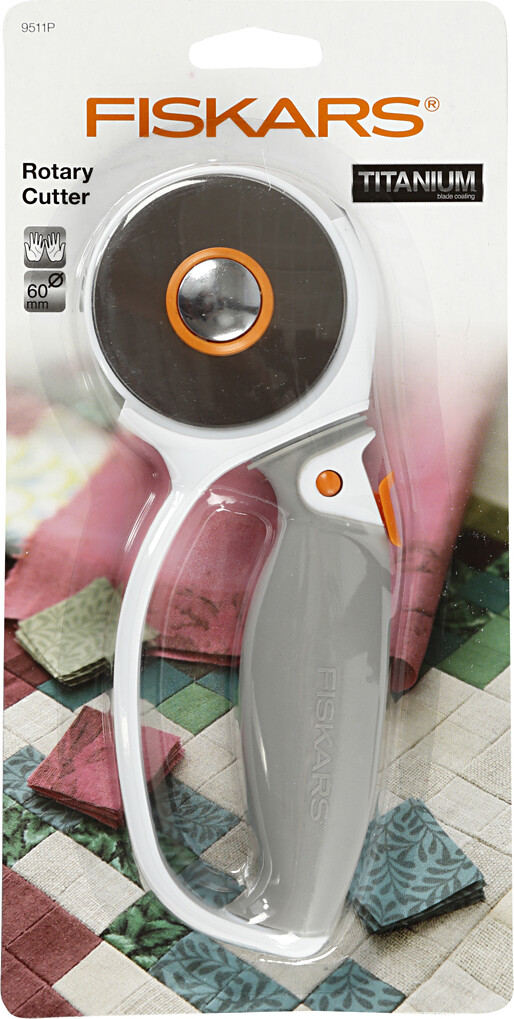 Køb Fiskars - Rullekniv Til Stof Og Papir - Rotary Cutter - Ø 60 Mm ...