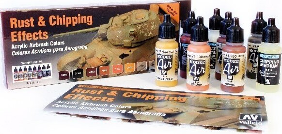 Vallejo - Model Color Maling Sæt - Rust & Chipping - 8x17 Ml | Se ...