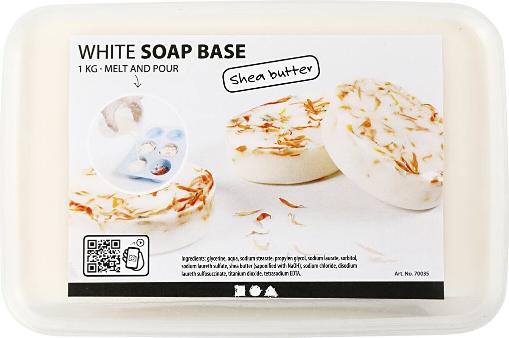 Køb Sæbemasse Med Shea - Hvid - 1 Kg fra Creativ Company - Gucca.dk